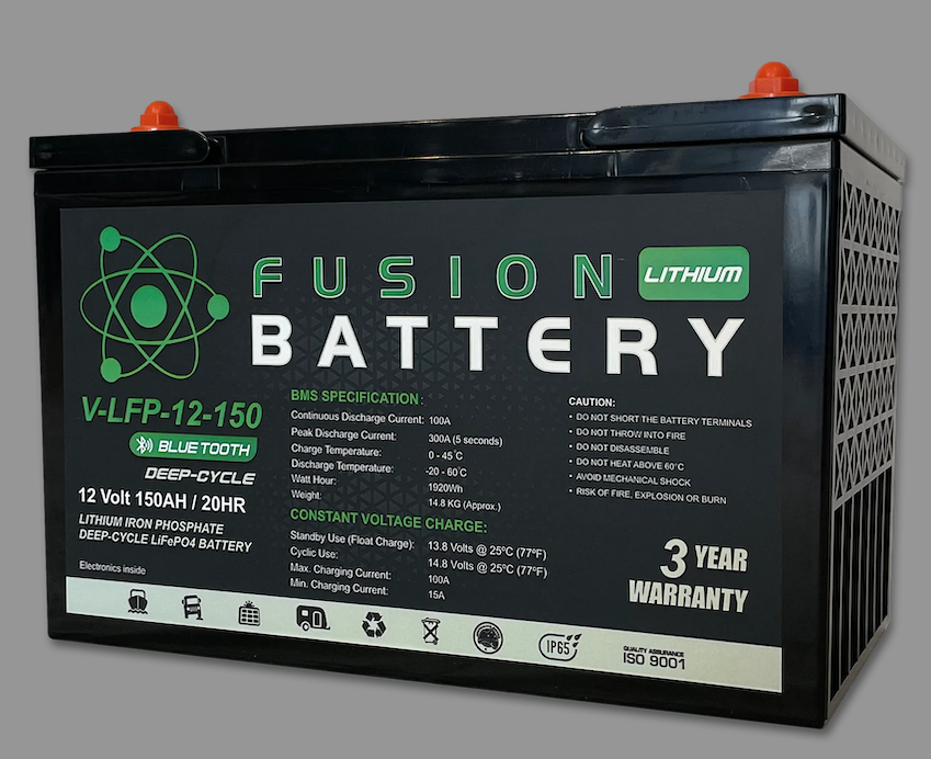 Batteries: V-LFP-12-150 Fusion Lithium 12V Deep Cycle Battery