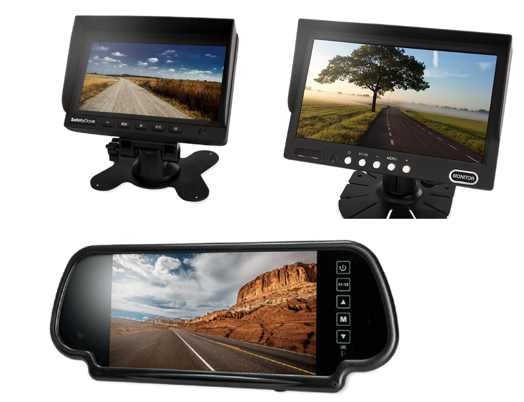 Rear View Mirror & Monitor Kits: Safety Dave AHD Monitor