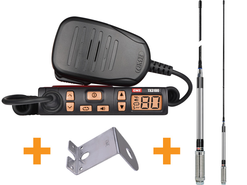 UHF Radios: GME TX3100VP UHF Two Way CB Radio Starter Kit